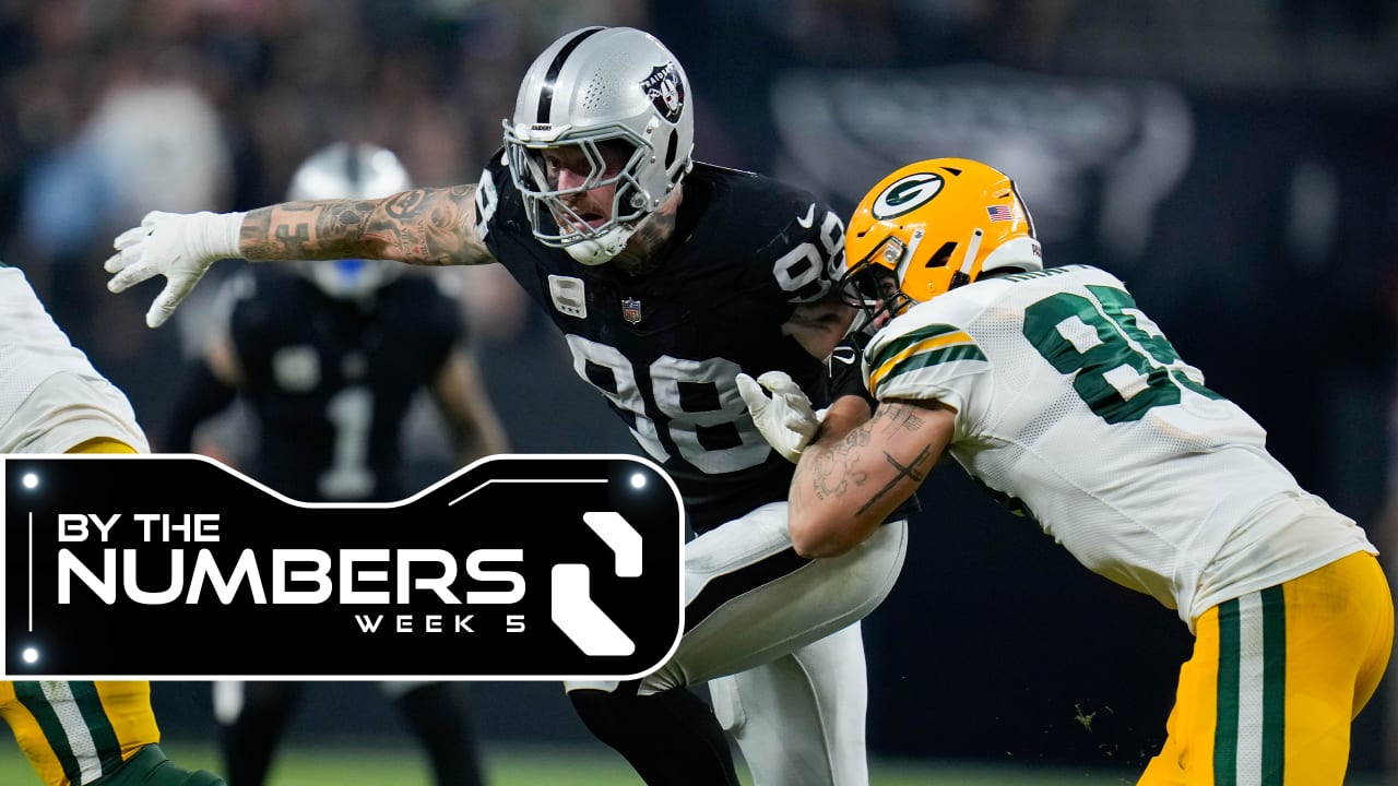 By the Numbers: Defense rises up in Raiders' Week 5 victory over Green Bay