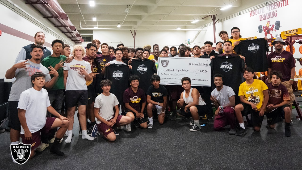 Photos: Raiders hype up local high school football teams