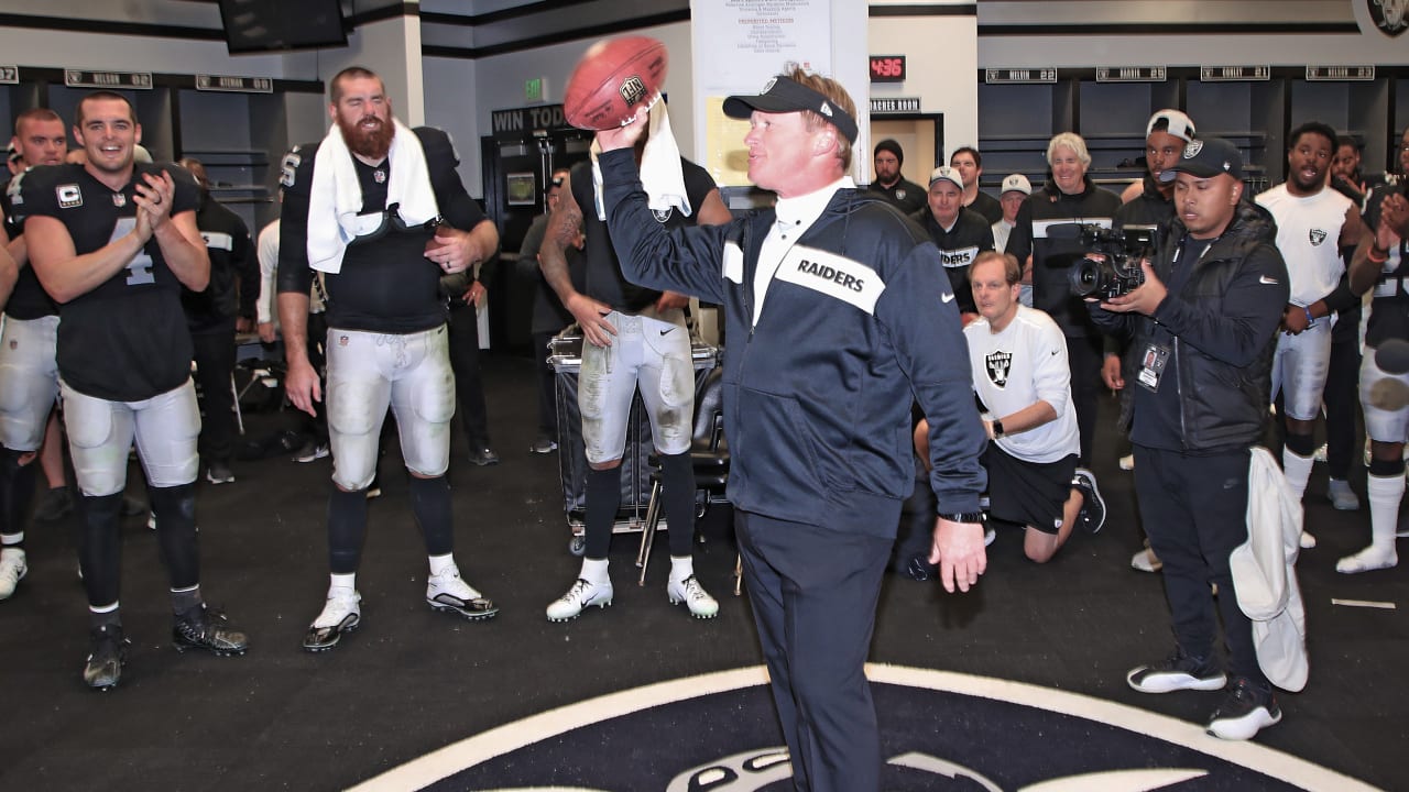 Week 14 postgame celebrations and speech by Coach Gruden