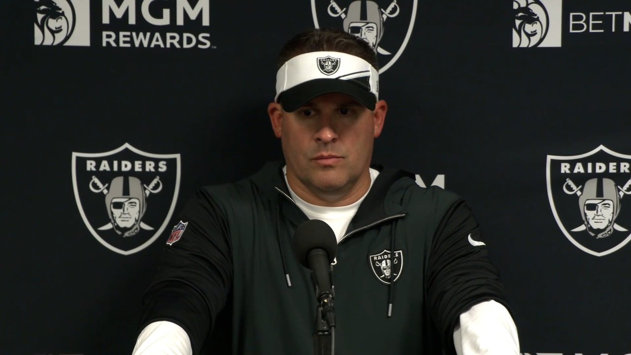 Head Coach Josh McDaniels addresses the media postgame, talks Raiders ...