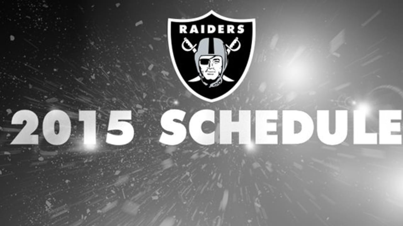 Raiders 2015 Schedule Announced