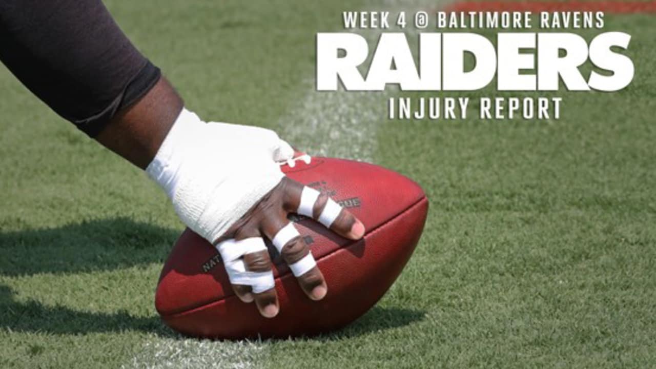 Oakland Raiders Week 4 Injury Report: Trio Of Raiders Ruled Out Of ...