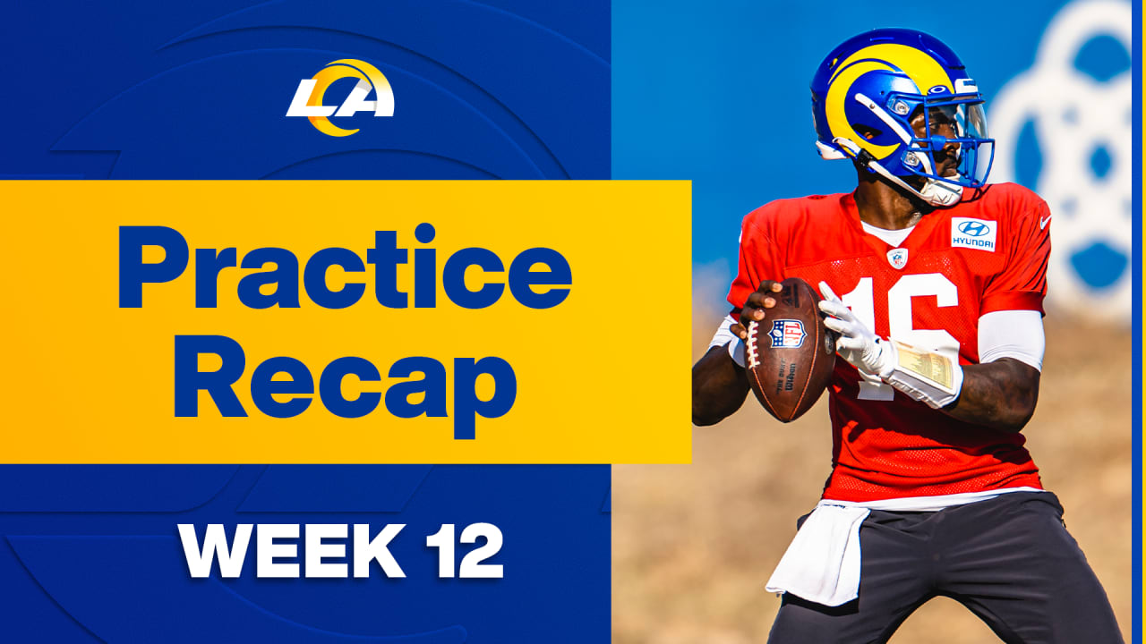 Los Angeles Rams vs. Kansas City Chiefs Week 12 Practice Recap ...