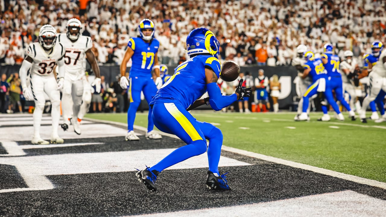 Los Angeles Rams wide receiver Tutu Atwell finds space in the end zone ...