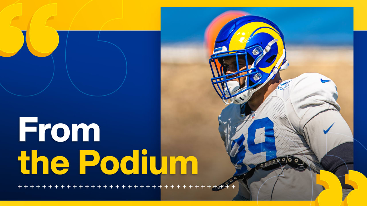 From the Podium: Rams defensive coordinator Raheem Morris, offensive ...