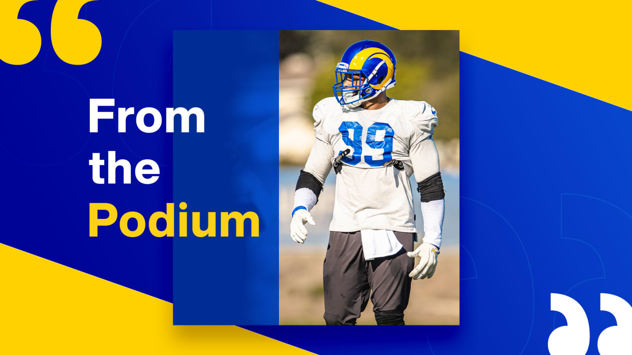 From the Podium: Rams' Raheem Morris, Kevin O'Connell and Aaron Donald ...