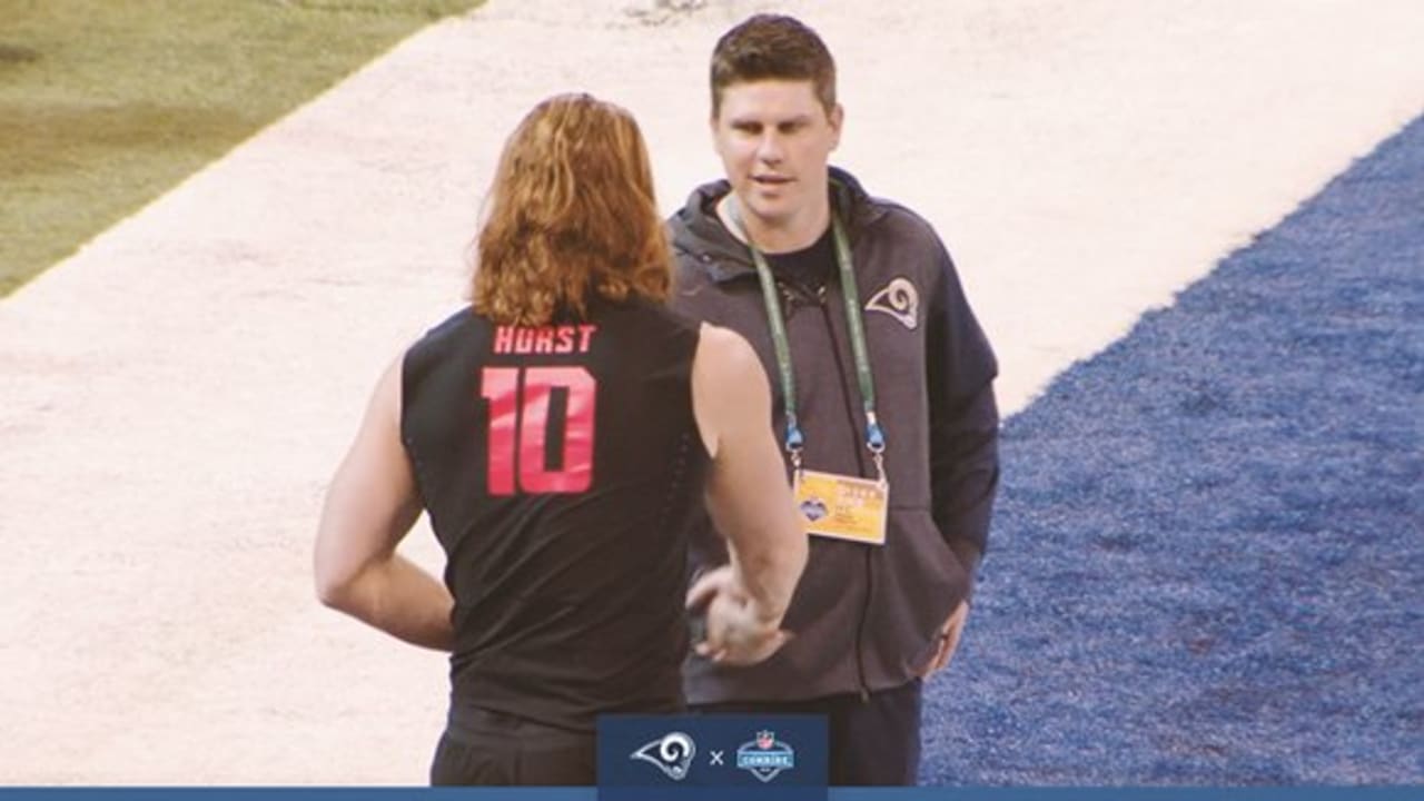 Pass Game Coordinator Shane Waldron at the 2018 NFL Combine