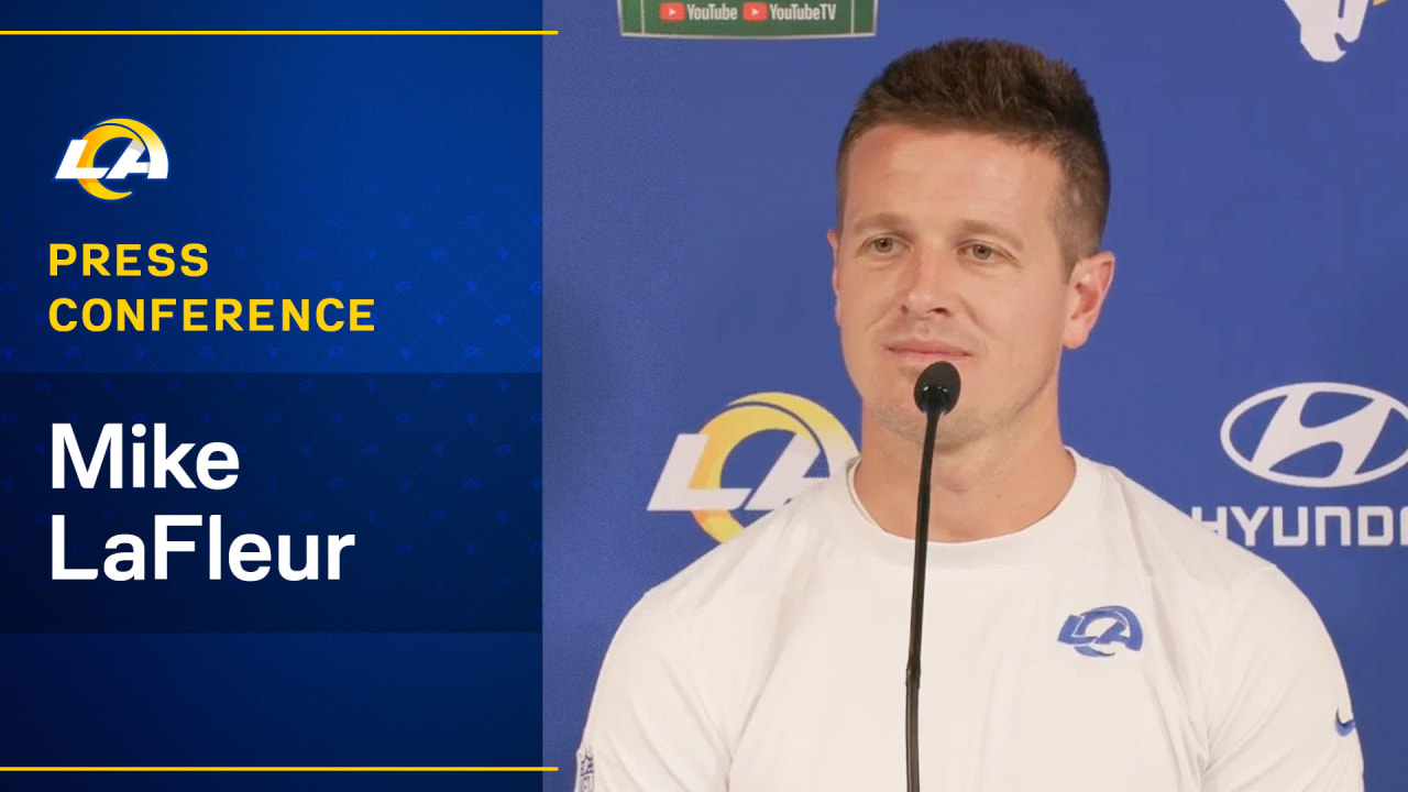 Rams offensive coordinator Mike LaFleur on not having wide receiver ...