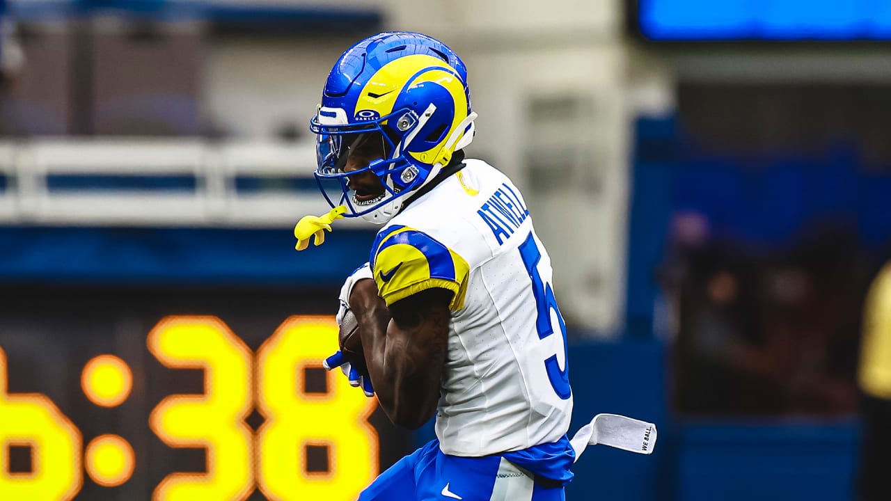 Los Angeles Rams wide receiver Tutu Atwell displays impressive hand ...