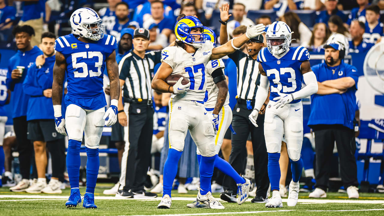 Los Angeles Rams wide receiver Puka Nacua picks up 32 yards on a catch ...