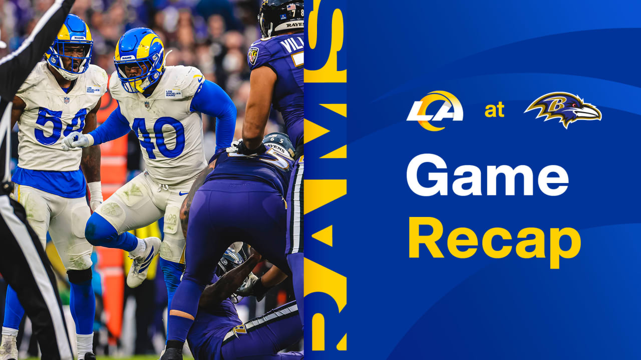 Game Recap: Rams rally to defeat Ravens 20-19 for fifth-straight win