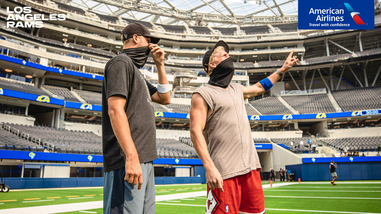 PHOTOS: Rams arrive at SoFi Stadium for first scrimmage