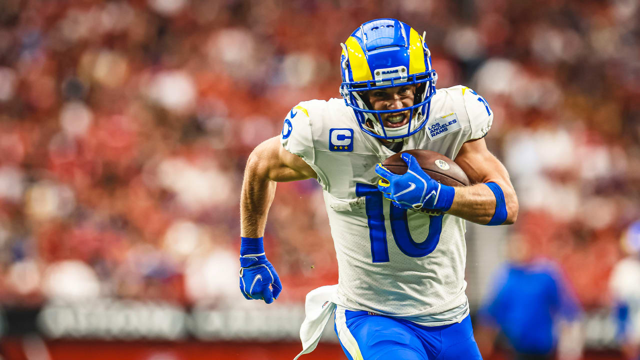 Los Angeles Rams wide receiver Cooper Kupp speeds by Cardinals defense ...