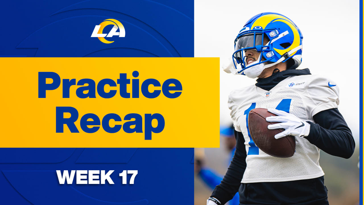 Los Angeles Rams Practice Recap | Week 17 vs. Los Angeles Chargers ...
