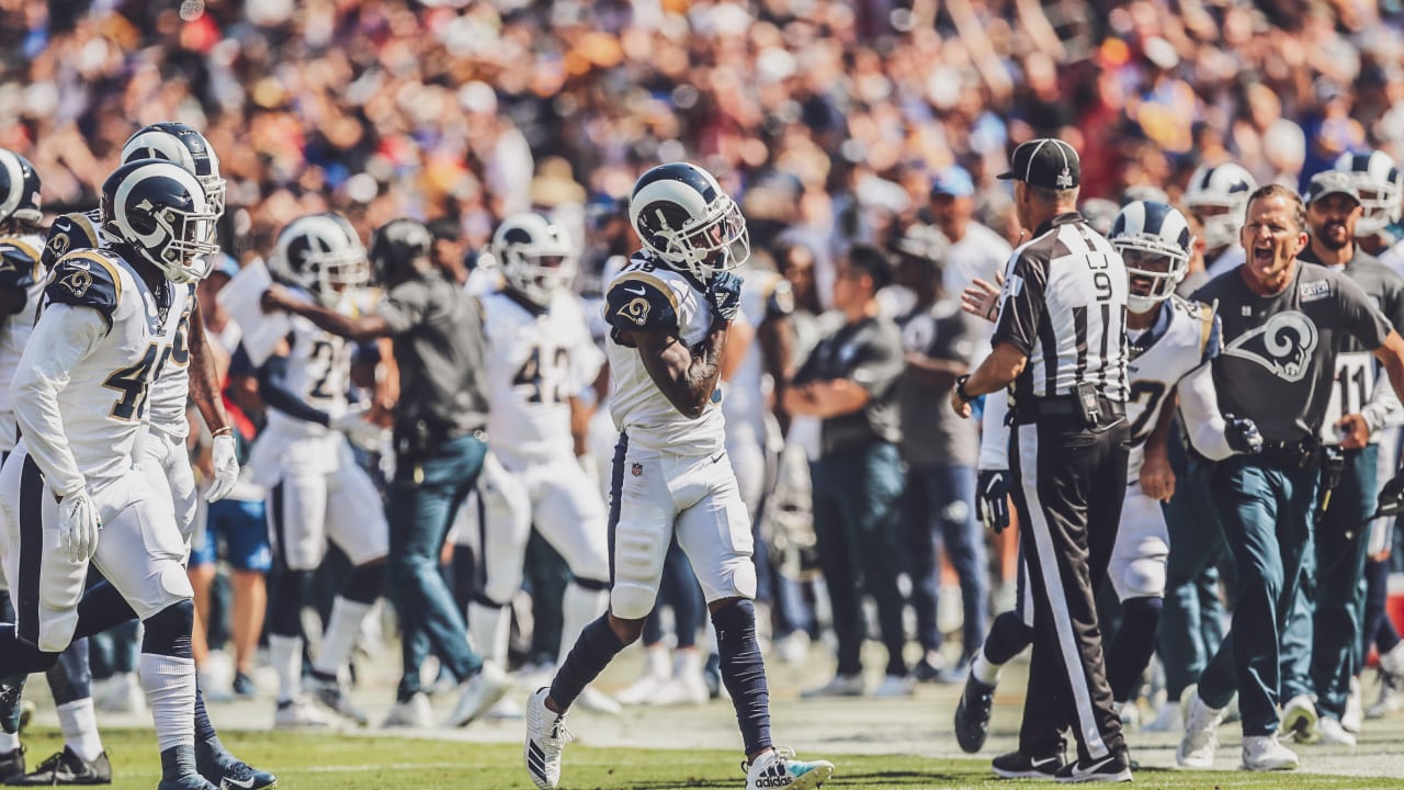 JoJo Natson nearly returns Gould's short FG at end of half