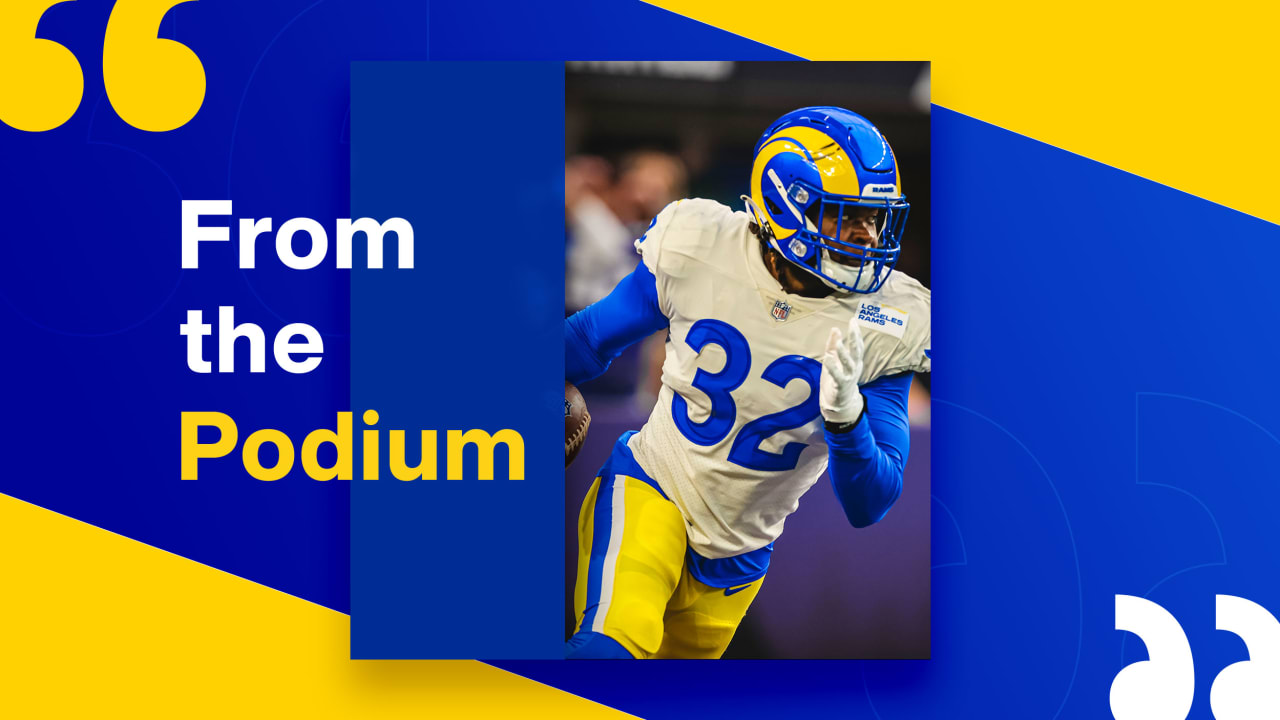 From the Podium: Rams' Sean McVay, Brandon Powell, Travin Howard ...