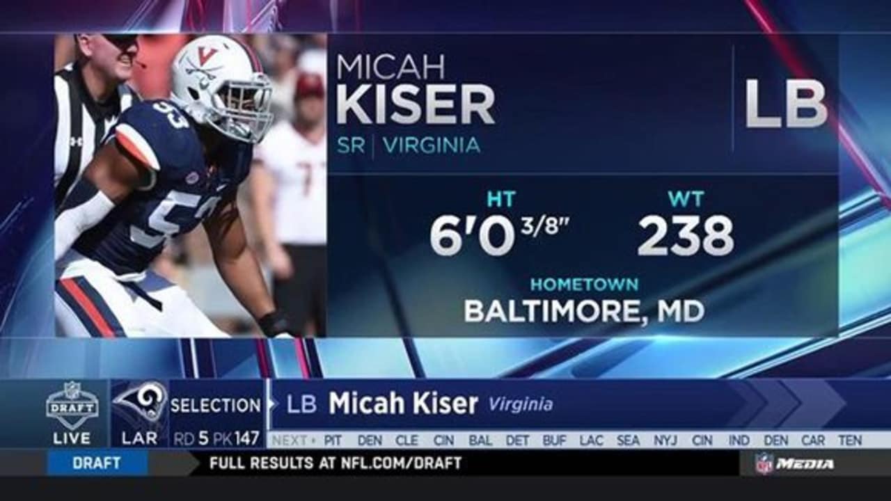 Rams select Micah Kiser No. 147 in the 2018 NFL Draft