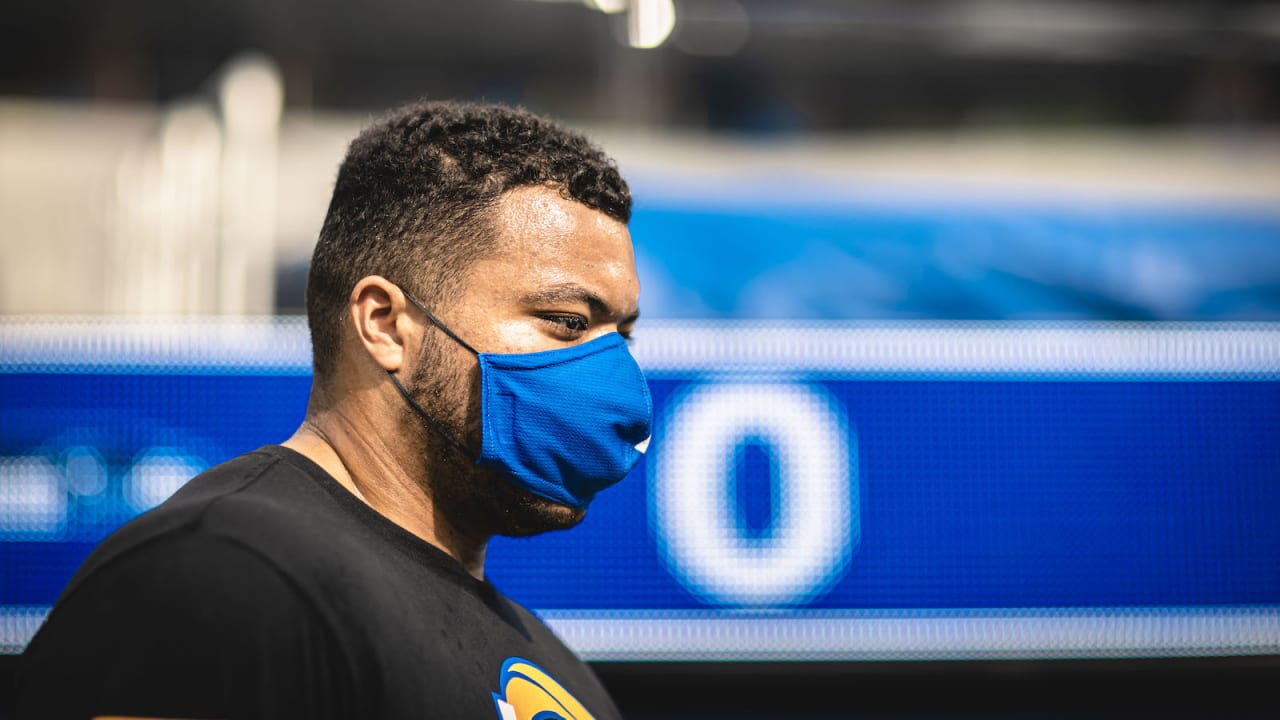 Joe Noteboom talks starting at left tackle in place of Andrew Whitworth