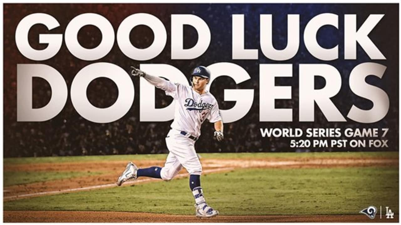 Rams Wish the Dodgers Good Luck in Game 7