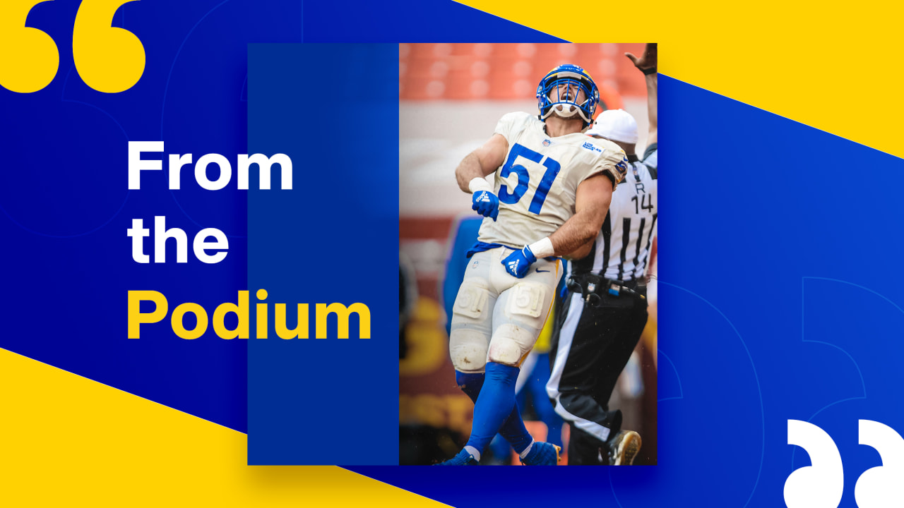 From the Podium: Rams' Sean McVay, Troy Reeder, Cooper Kupp, Michael ...