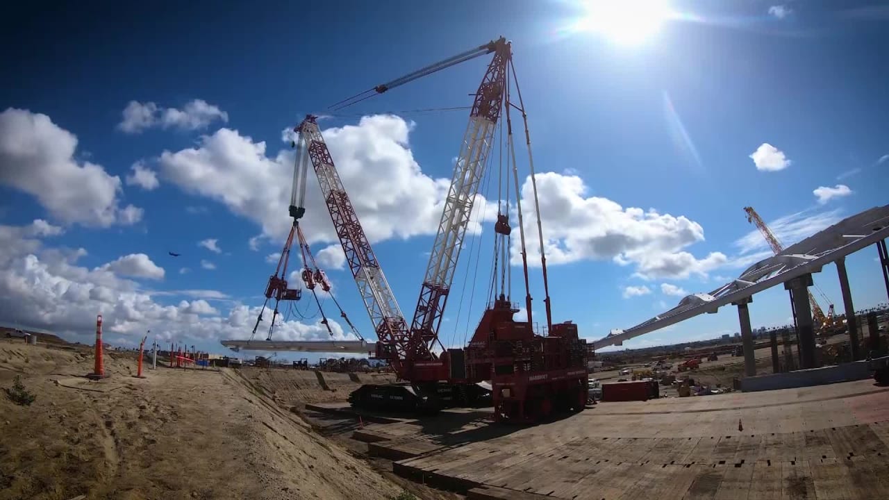 Stadium Update: Final canopy shell lift