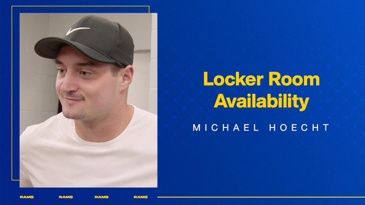 Los Angeles Rams defensive tackle Michael Hoecht talks punt block after ...