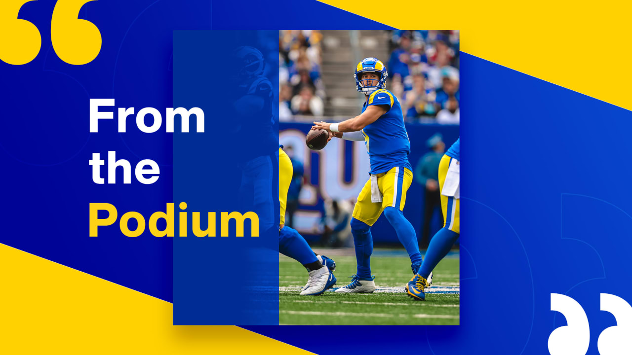 From the Podium: Rams' Sean McVay, Taylor Rapp, Cooper Kupp, Robert ...