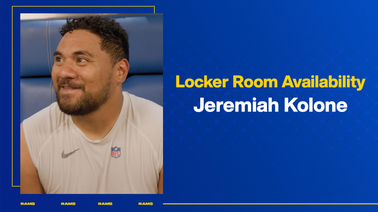 Los Angeles Rams guard Jeremiah Kolone on playing with quarterback ...