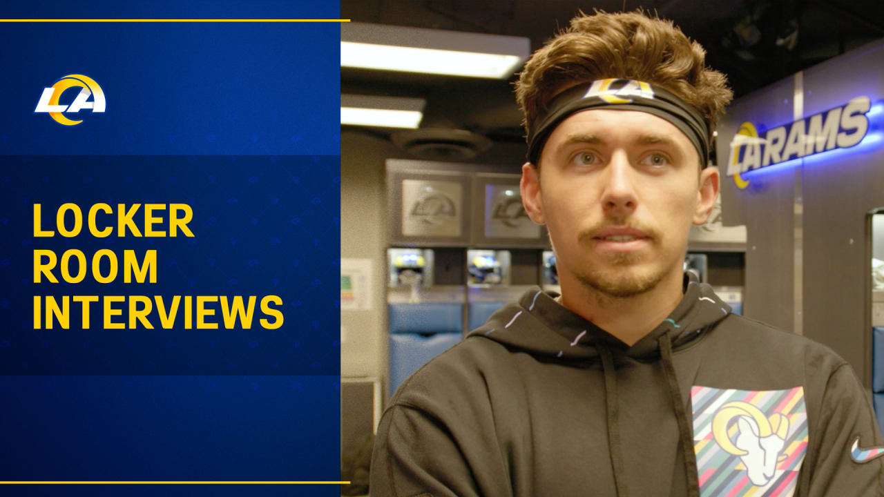 Los Angeles Rams kicker Lucas Havrisik Introductory Locker Room Interview