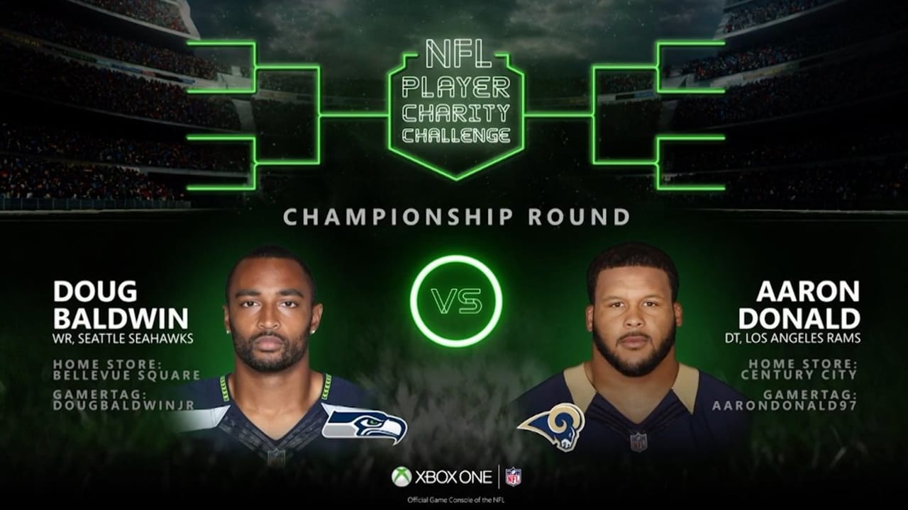 Aaron Donald Competes In XBox Charity Challenge