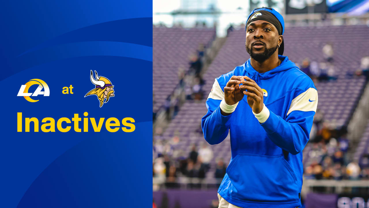 Defensive lineman Greg Gaines active; quarterback Bryce Perkins ...