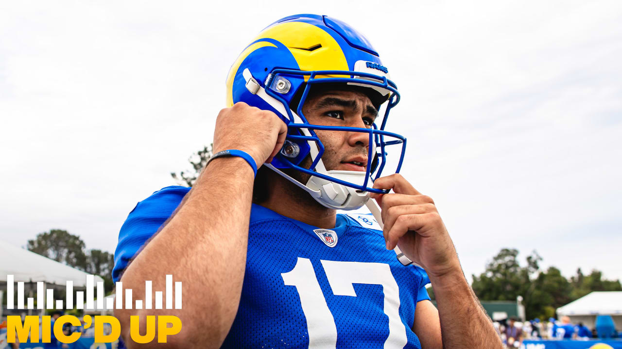 Los Angeles Rams Mic'd Up | Rookie wide receiver Puka Nacua Mic'd Up at Training Camp with words ...