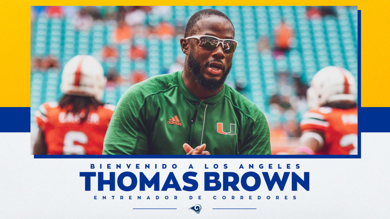 Conoce al entrenador de corredores de los Rams, Thomas Brown