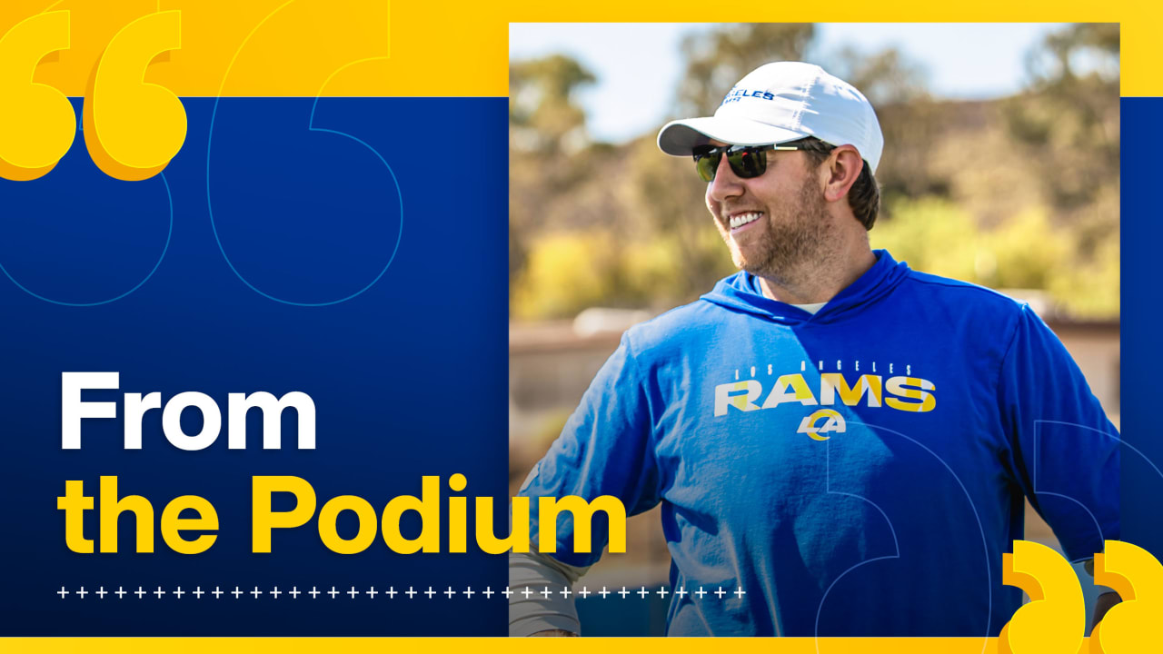 From the Podium: Rams defensive coordinator Raheem Morris, offensive ...