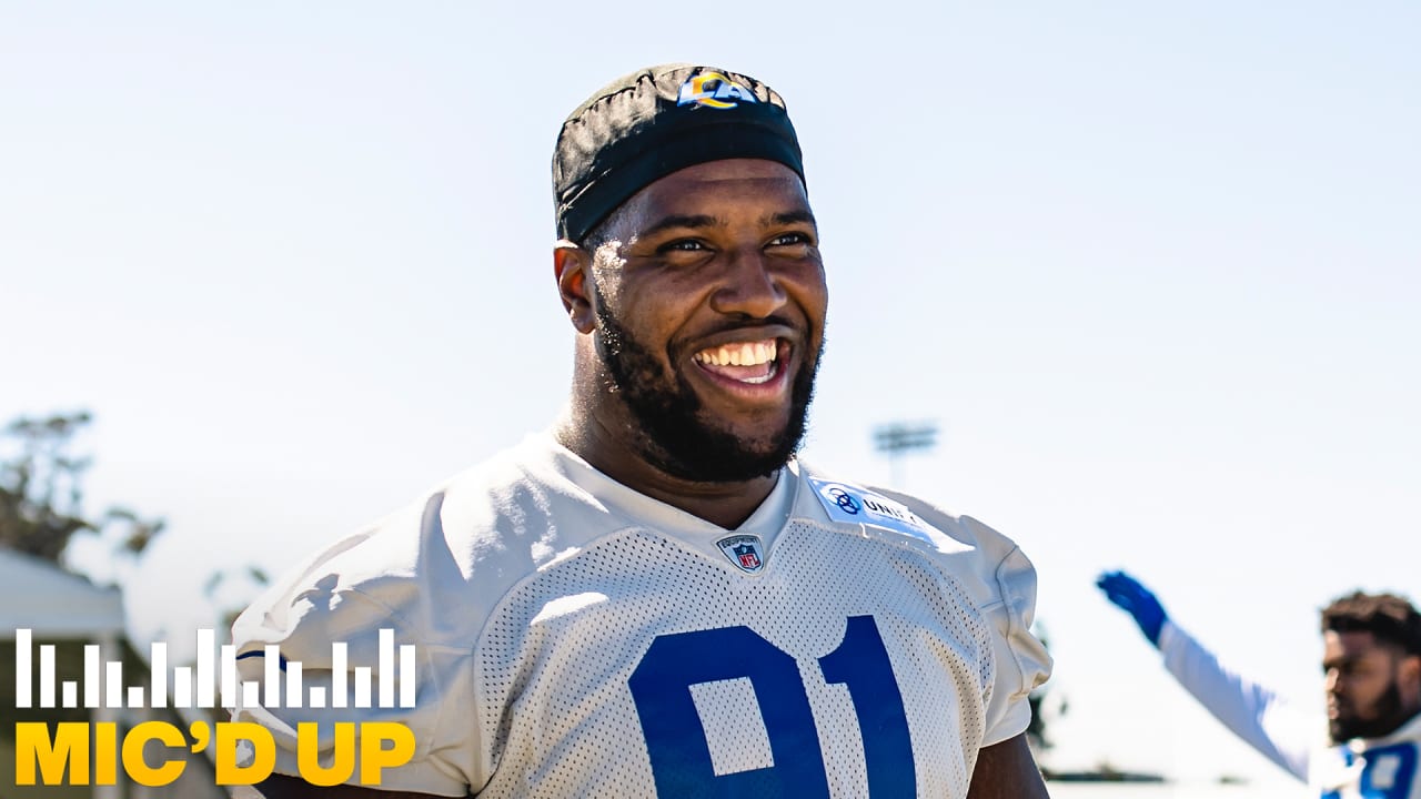 Los Angeles Rams Mic'd Up | Rams rookie DT Kobie Turner Mic’d Up at ...