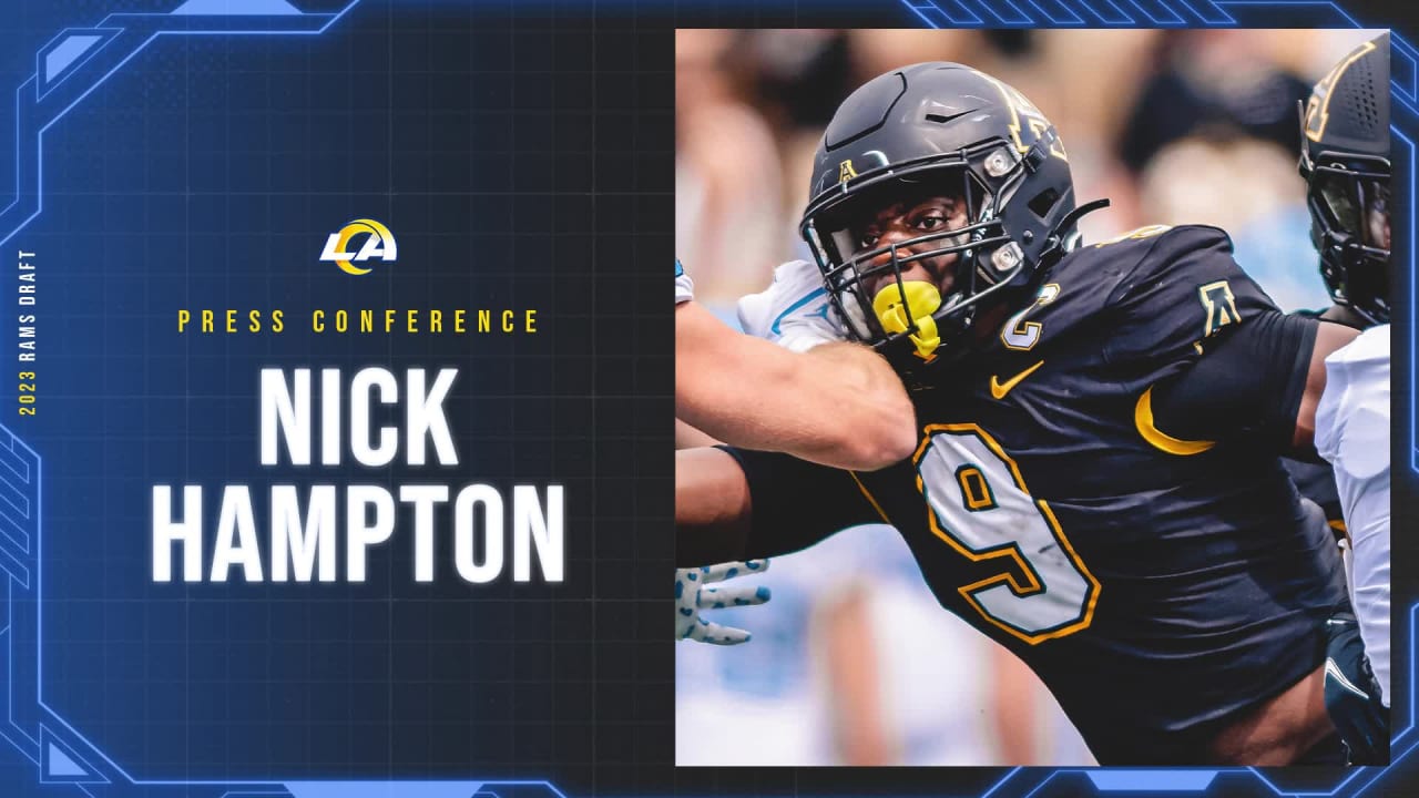 New Los Angeles Rams OLB Nick Hampton describes his "relentless ...