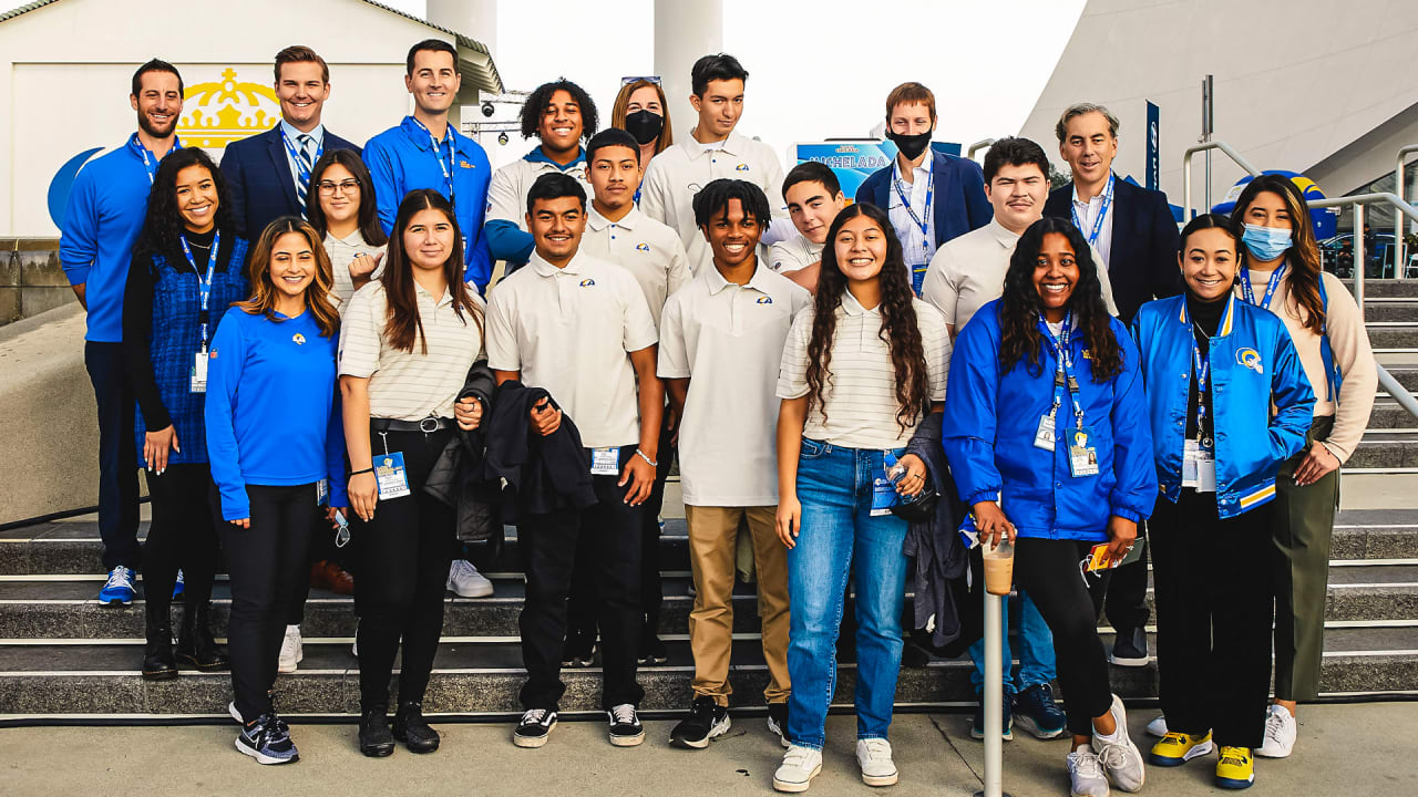 Rams staff members mentor local high school students & show them how a ...