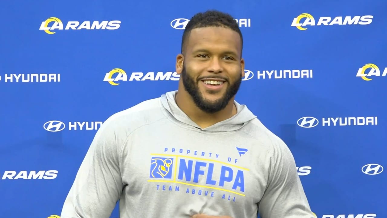 Rams defensive lineman Aaron Donald on chance for team to clinch ...