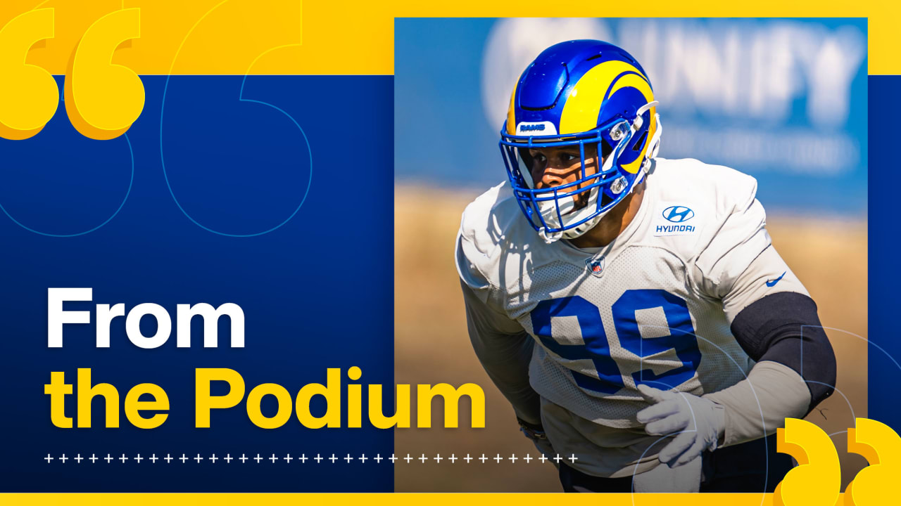 From the Podium: Rams defensive coordinator Raheem Morris, offensive ...