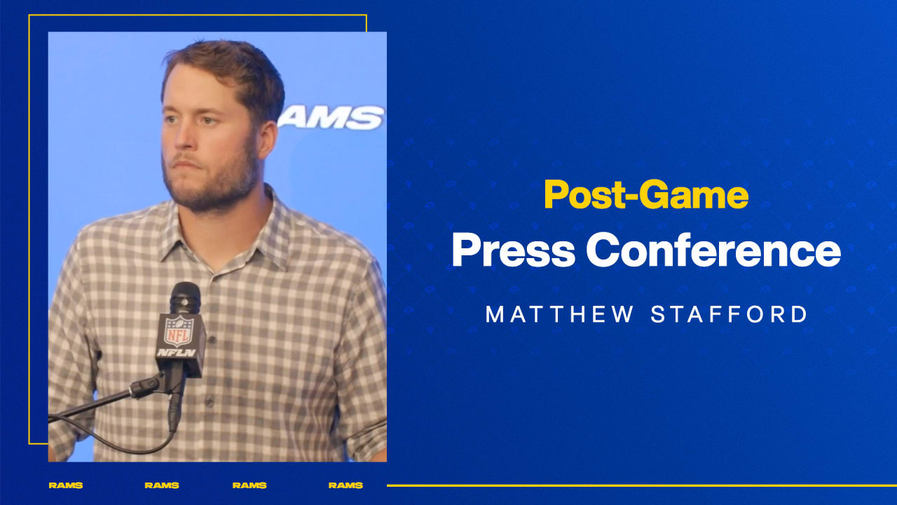 Rams quarterback Matthew Stafford talks individual and Rams offense's ...