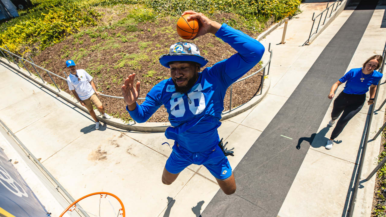 Los Angeles Rams Training Camp Dunk Contest | Jalen Ramsey, Matthew ...