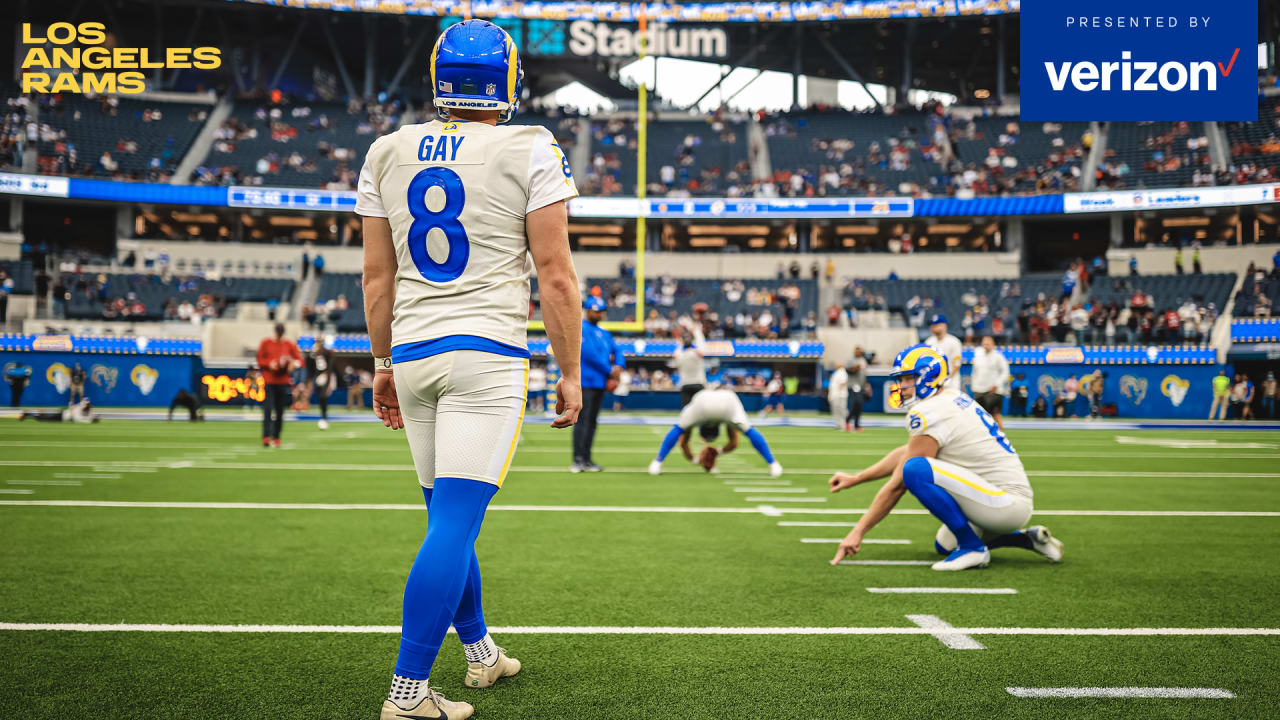 PHOTOS: Rams hit the field at SoFi Stadium for pregame warmups ahead of ...
