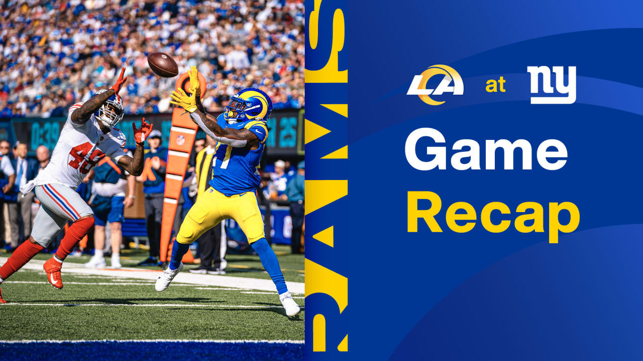 Game Recap: Rams stay undefeated on road with 38-11 victory over Giants