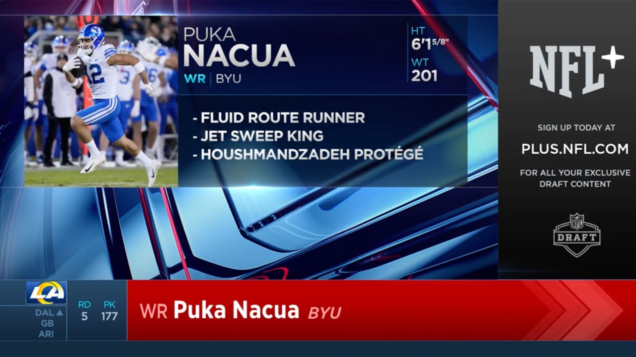 Los Angeles Rams select wide receiver Puka Nacua with No. 177 pick in 2023 NFL Draft