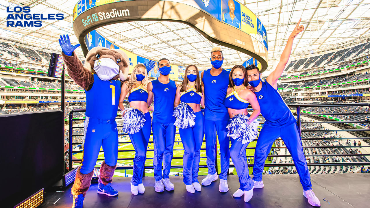 PHOTOS: Cheerleaders perform at SoFi Stadium for Rams Open Practice