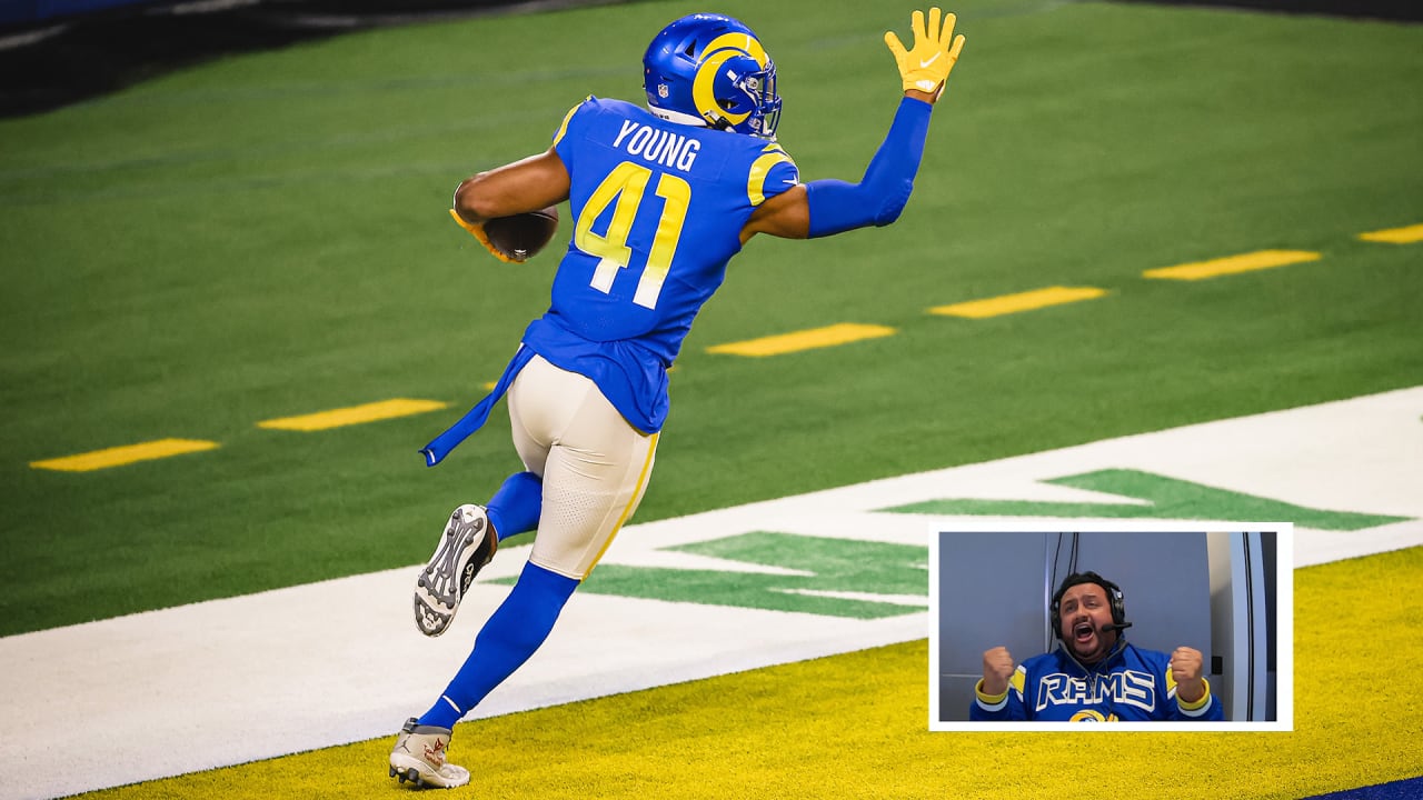 Radio Call of the Game: Rams LB Kenny Young's 79-yard pick-six against ...