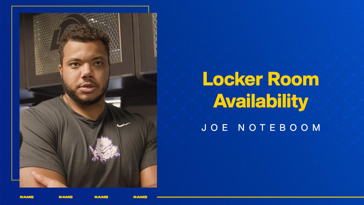 Los Angeles Rams Open Locker Room | Rams T Joe Noteboom talks ...
