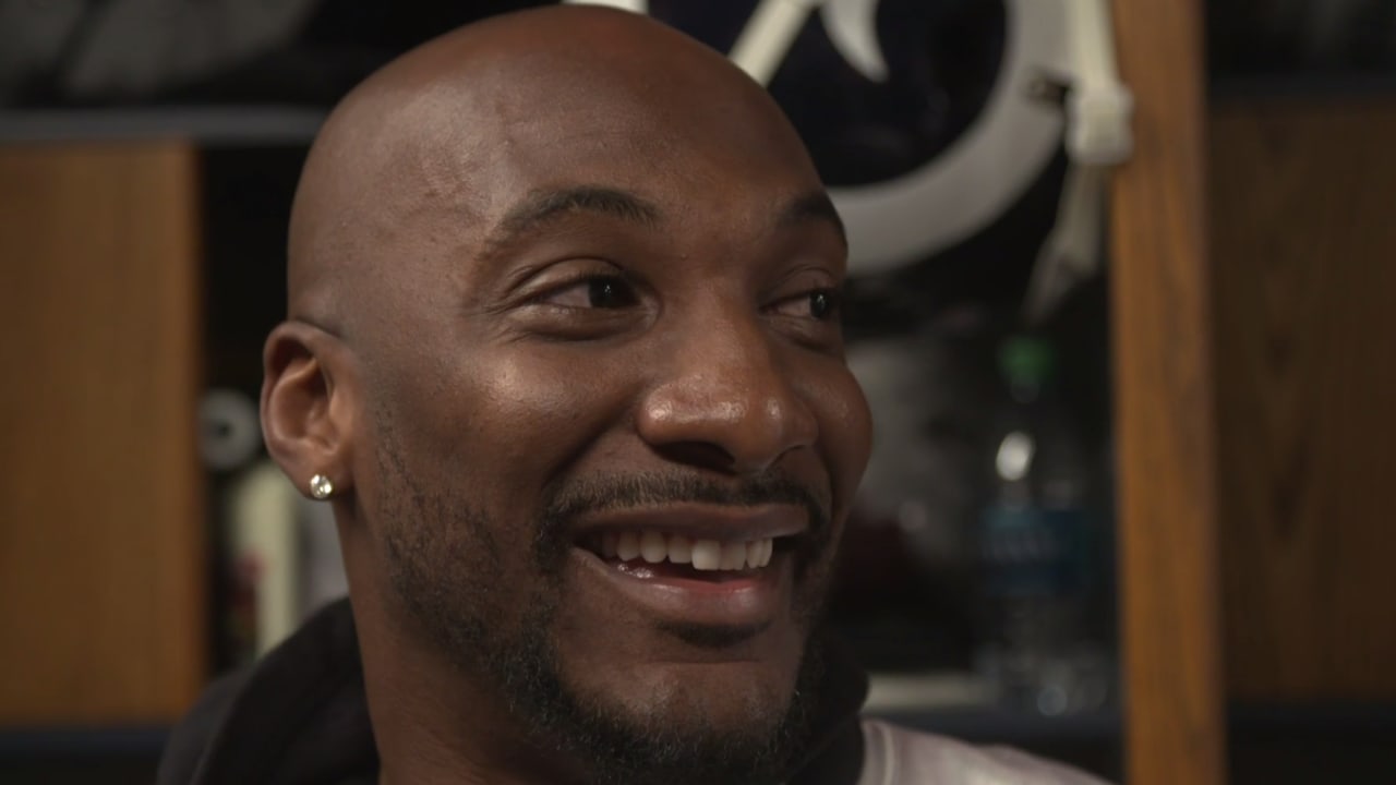 Talib on his first interception, going back to basics + being a leader