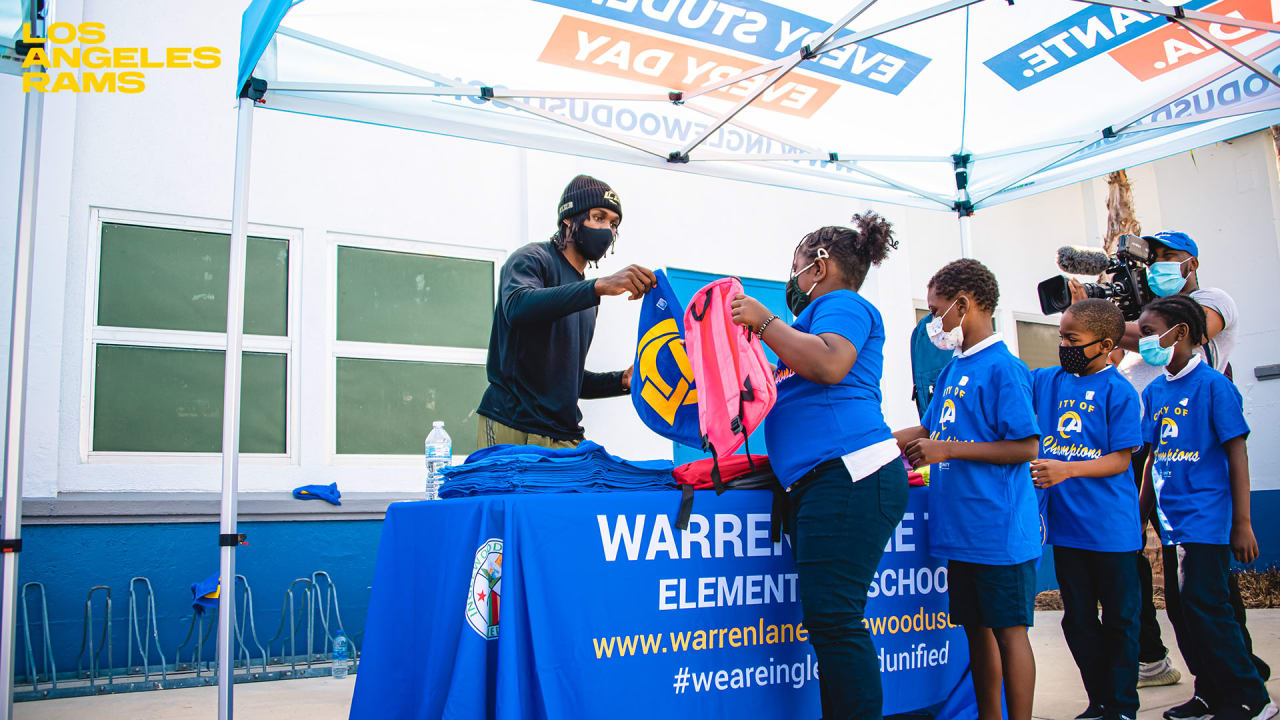 PHOTOS: Rams CB David Long Jr. donates backpacks and school supplies to ...