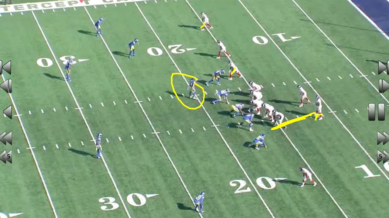Explaining Rams S Taylor Rapp's two interceptions vs. New York Giants ...